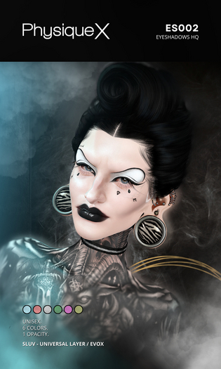 Second Life Marketplace - Physique X - ES002 Eyeshadow HQ - BOM / EVOX - Unpacker